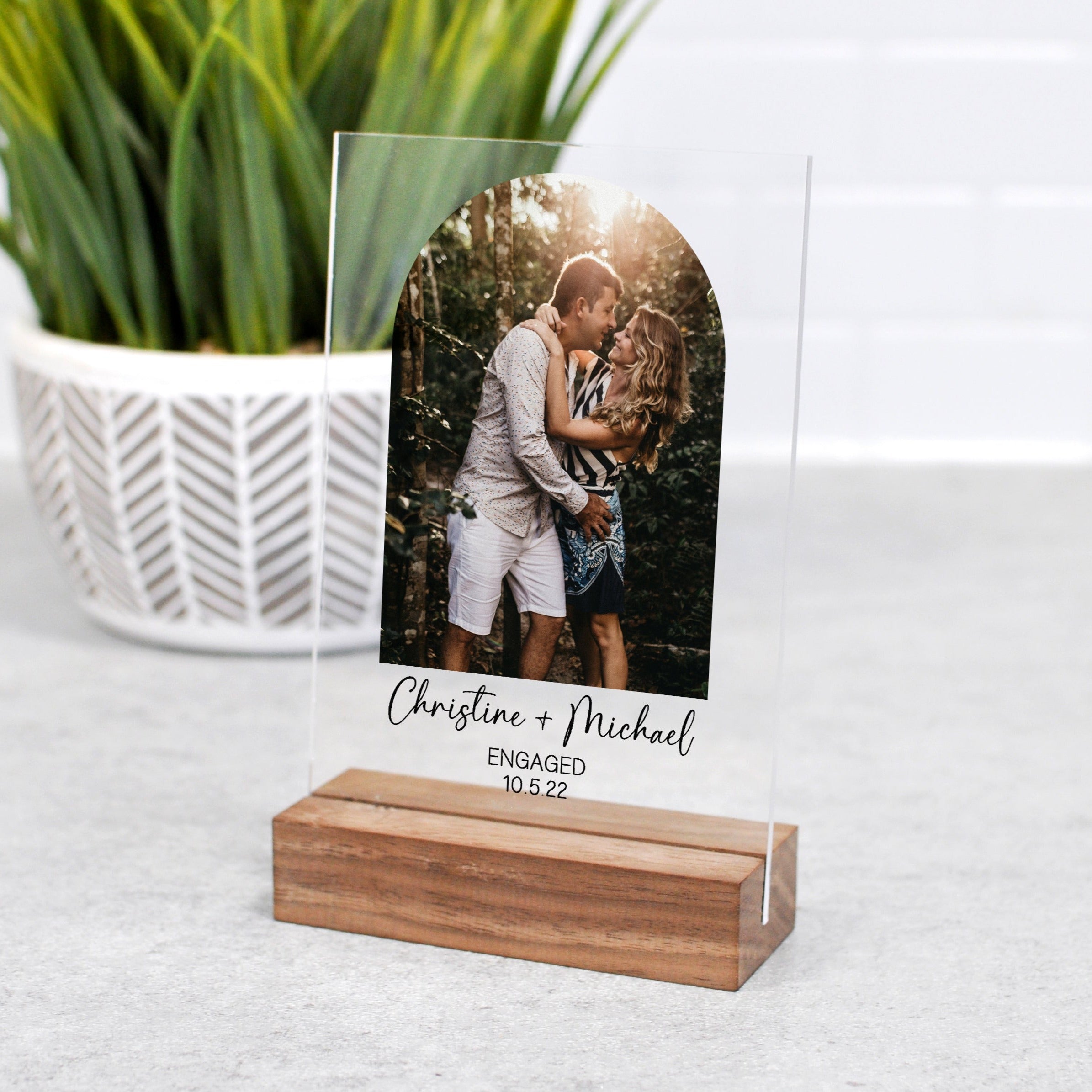 Custom Engagement Photo | Acrylic Print with Stand – Intricut Creations
